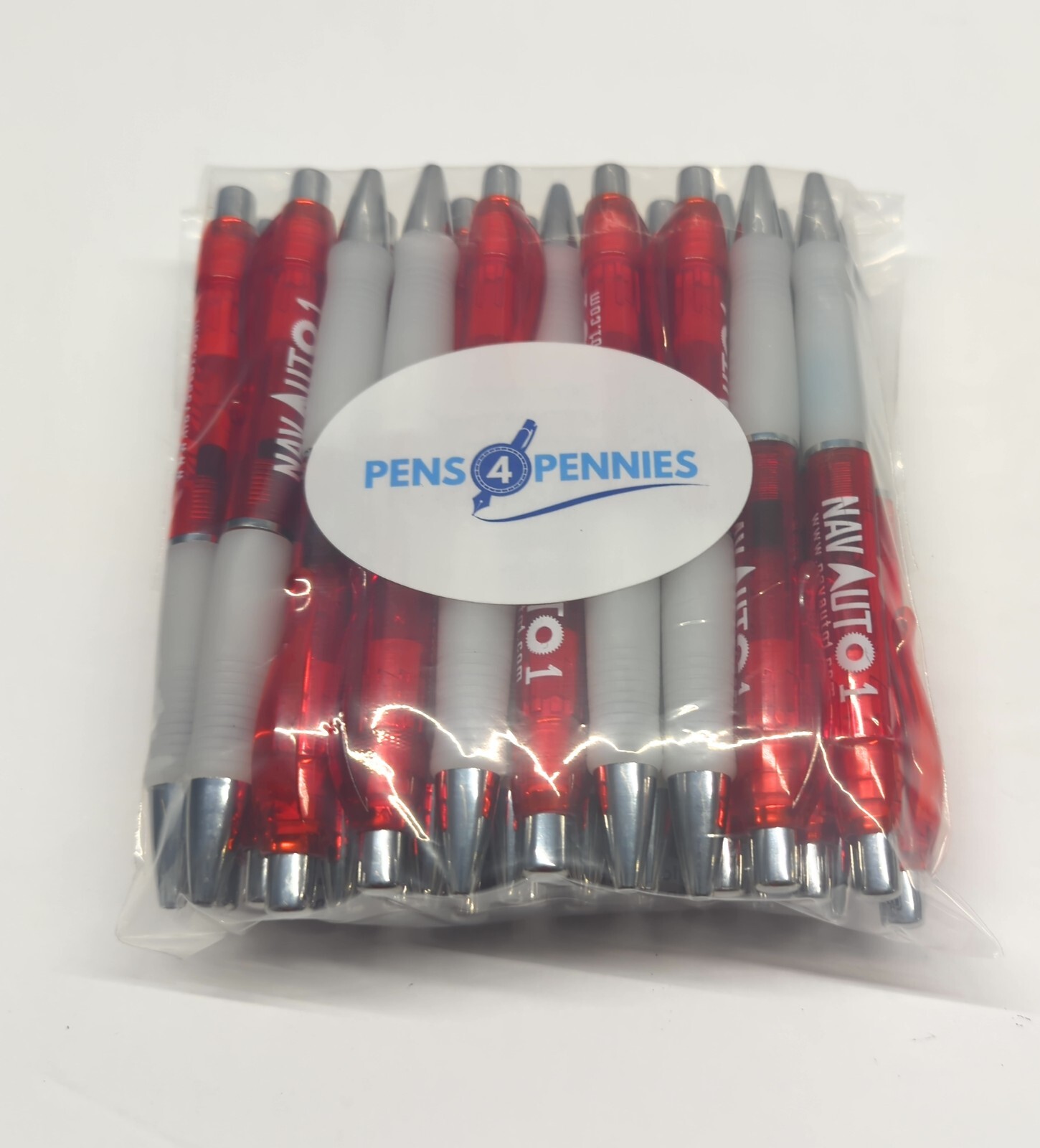 30ct Lot Misprint Retractable GEL INK Pens Thick Barrel Rubber Grip RED ...