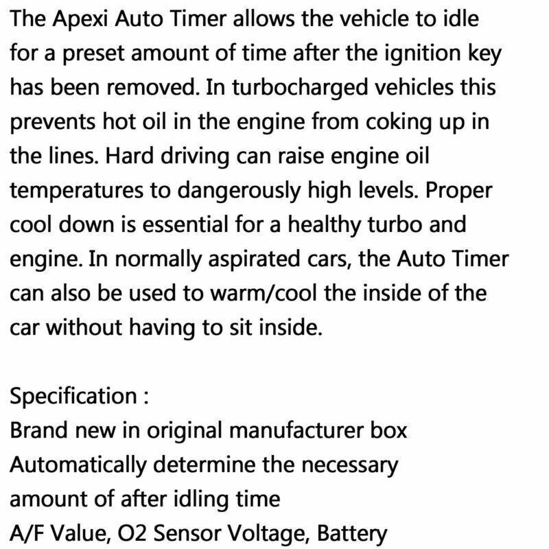 Turbo Timer Apexi Universal Turbo Control Protection JDM LED Digital ...