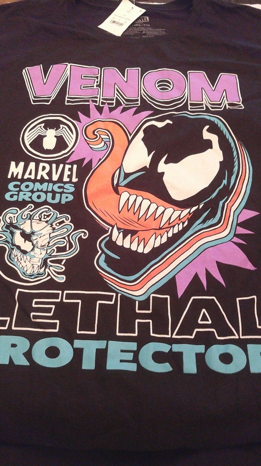 Marvel VENOM Multi-Color Graphic Tee Shirt Black Unisex XL NWT | eBay