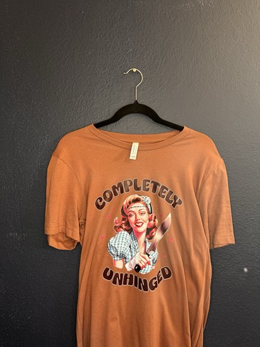 Funny Retro “Completely Unhinged” Pin-Up Graphic Tee Bella + Canvas ...