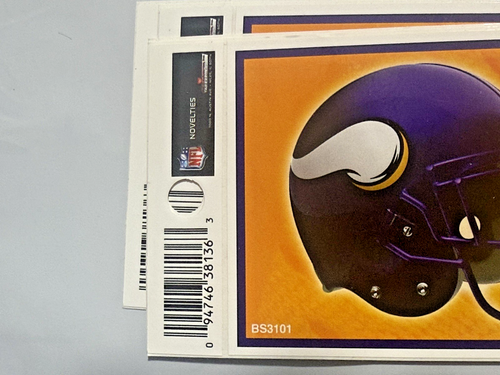 MINNESOTA VIKINGS GLOSSY BUMPER STICKER LICENSED BY RICO FREE SHIPPING ...
