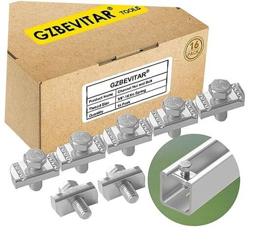 Strut Channel Nut and Bolt - 3/8" x 15/" for 1-5/8" Strut Channel ...