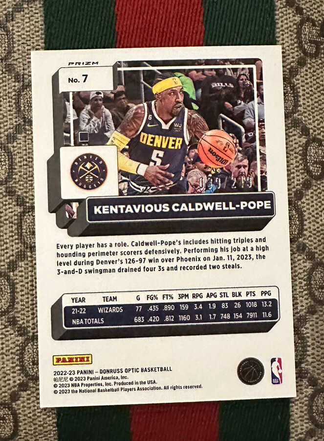 2022-23 Donruss Optic Kentavious Caldwell-Pope Premium Box Set Scope ...