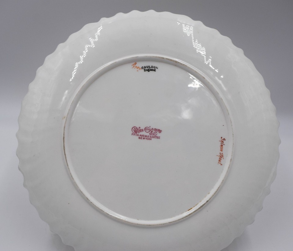 Cauldon Hand Painted Cabinet Plate - Salmon Trout Signed J. Birbeck Sen ...