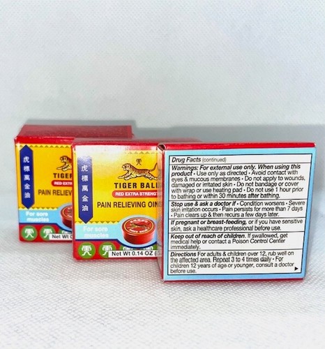 Tiger Balm Red Extra Strength ( 3 Pack ) .14oz each | eBay