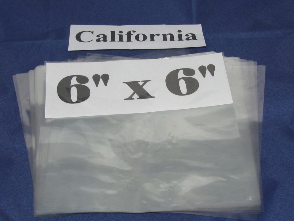 Lot of 500 Pieces Heat Shrink Wrap Film Flat Bags 6x6 Candles PVC 6" x ...