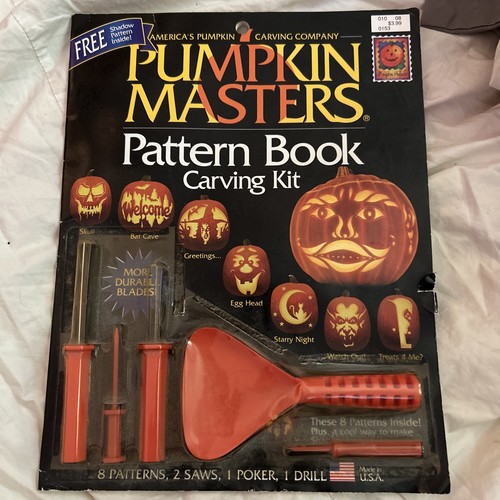VTG Pumpkin Masters Carving Pattern Kit 2 Saws Poker Drill Scraper Halloween | eBay