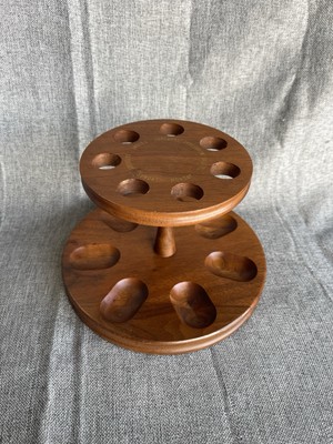 Decatur Wooden DECO Pipe Holder Round Rack Stand 7 Days Week Walnut ...