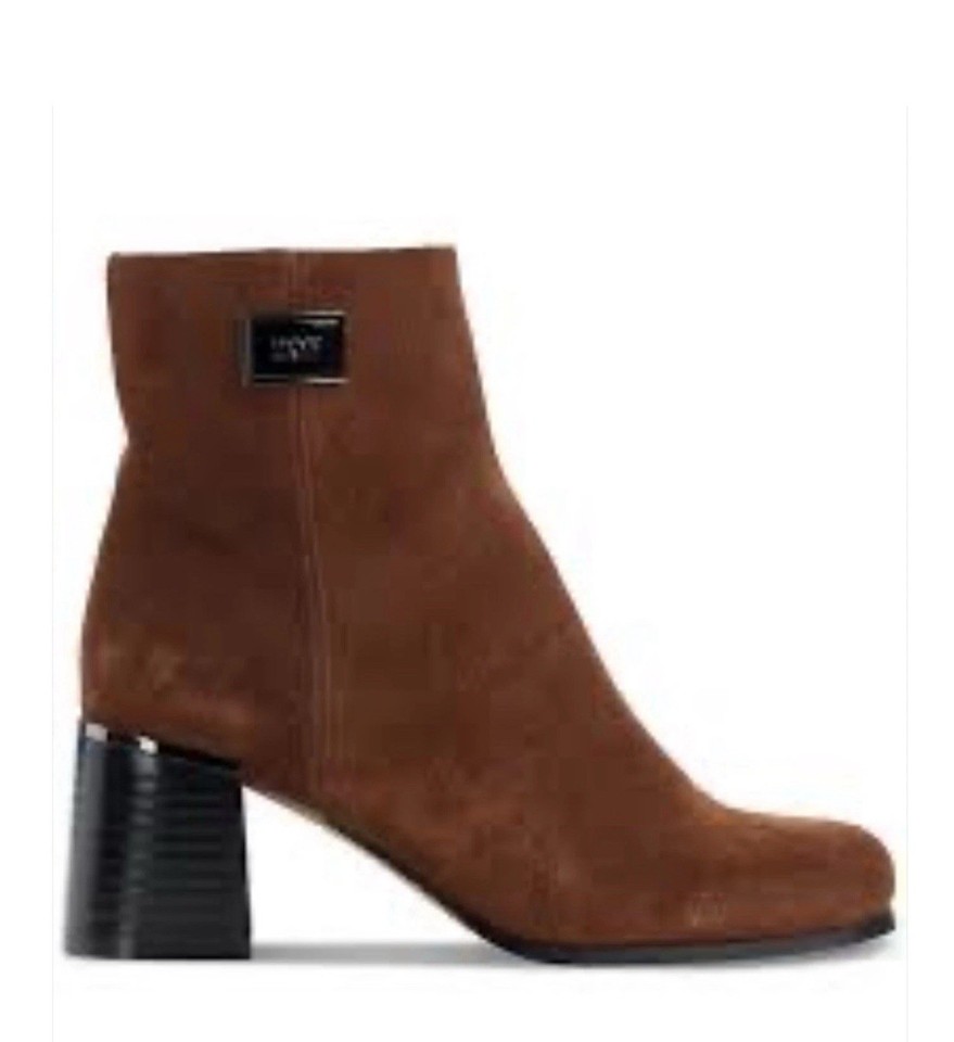 DKNY Womens Ranya Zip Ankle Bootie Leather 7.5M Roasted Recan Size 7.5 ...