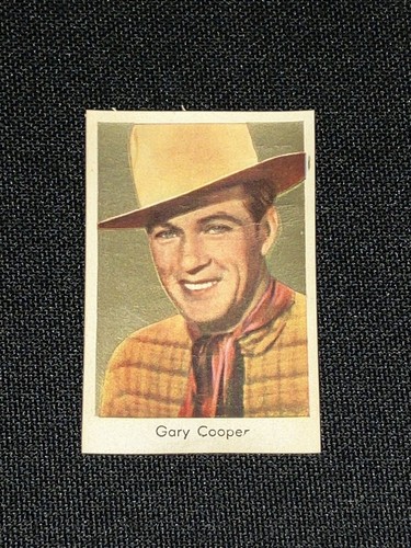 1937 HOLLYWOOD ACTOR GARY COOPER DANISH VINTAGE CARD MOVIE STARS ...