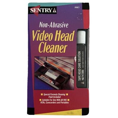 Sentry Non-Abrasive Video Head Cleaner VHS VCR Camcorders Portables ...