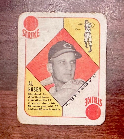 Lot Of 4 1951 Topps Red Backs Al Rosen 1953 Wire Photo MVP Cleveland ...