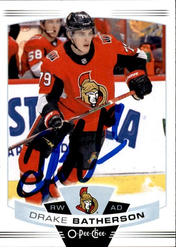 Drake Batherson Signed Autographed 19/20 OPC O-Pee-Chee card Ottawa ...