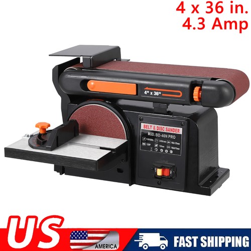 4.3-Amp 4 x 36 in. Benchtop Belt and 6 in. Disc Sander with Cast Iron ...