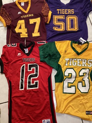 Four High School Football Jerseys , One Medium , Two Large And One No ...