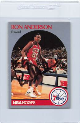 1990/91 Hoops #224 Ron Anderson 76ers Signed Auto *K4532 | eBay