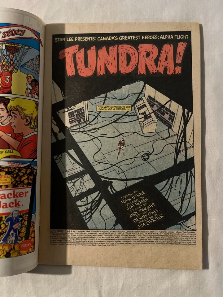 Alpha Flight #1 (1983) X-Men appear 1st App Puck & Marrina Marvel ...