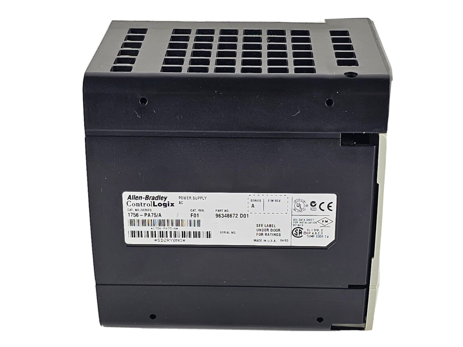 Allen Bradley 1756-PA75 /A ControlLogix AC Power Supply 1756PA75 | eBay