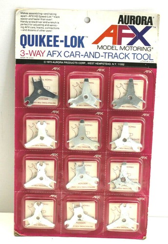 1973 Aurora USA NY 12pc Sealed Card AFX Quikee-Lok 3-Way Car & Track ...