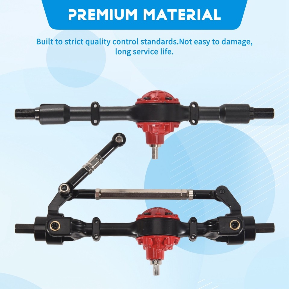 2X(Metal Front and Rear Axle for C14 C24 C34 C44 B14 B24 1/16 RC ...