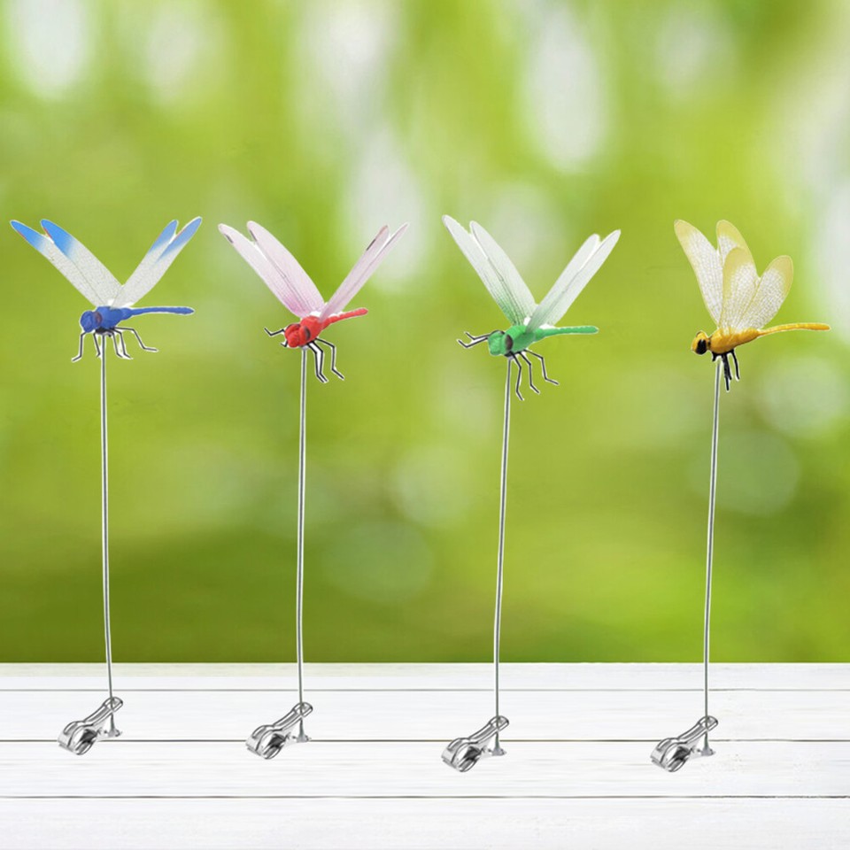 Fake Dragonfly Clip 3D PVC Delicate Creative for Outdoor Garden Yard ...