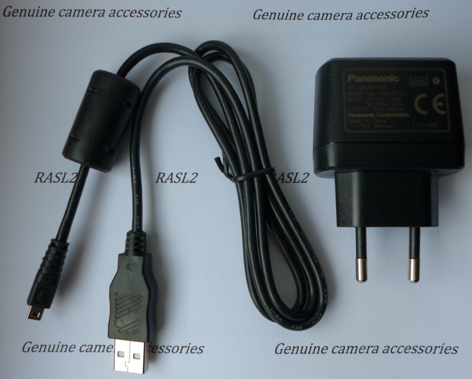 Genuine Panasonic Charger + USB Cable DMC-TZ70 TZ71, TZ60, TZ57, TZ55 ...