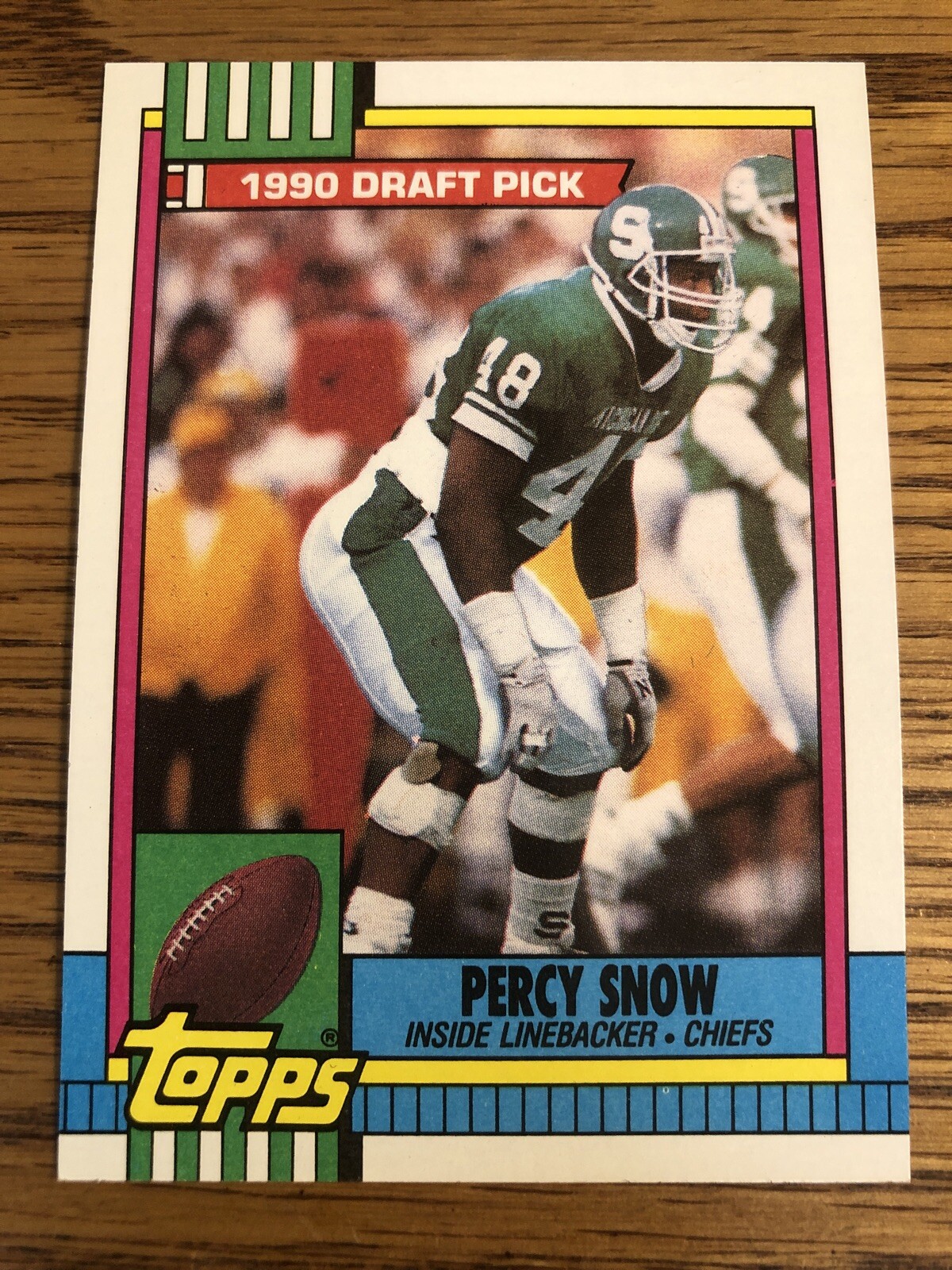 Percy Snow RC 1990 Topps Kansas City Chiefs #246 *3777* | eBay
