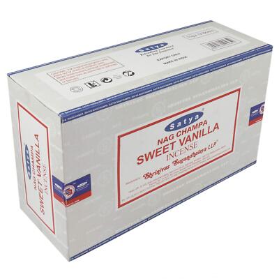Satya Sweet Vanilla Incense Sticks Agarbatti 180 Grams Box 12 x 15gm | eBay