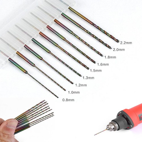 HSS Spiralbohrer Metallbohrer Extra Lang Bohrer Ø 0.8mm - 2.2mm mit 2 ...