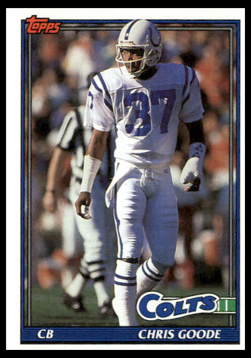 1991 Topps #345 Chris Goode Indianapolis Colts Football Card | eBay