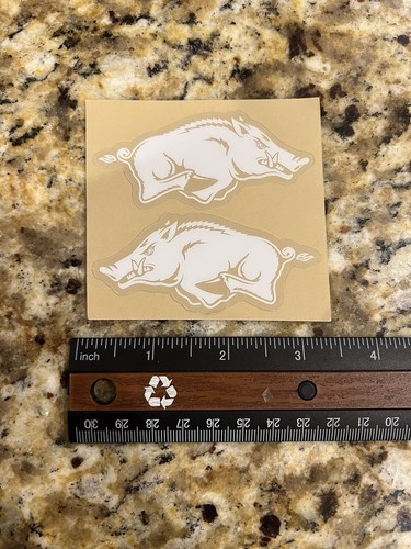 Arkansas Razorbacks Standard White Logo Mini Helmet Side Logos Decal ...