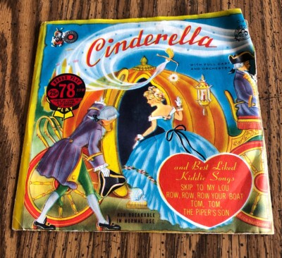 78RPM Cricket C25 1953 Pickwick, Best Liked Kiddie Songs, Cinderella ...