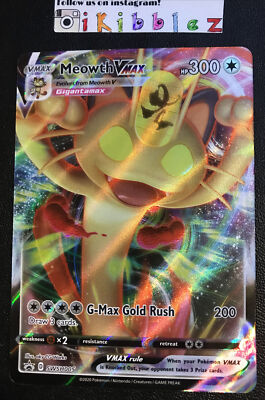 Meowth VMax SWSH005 MINT Full Art Ultra Rare Pokemon. Free Tracked ...