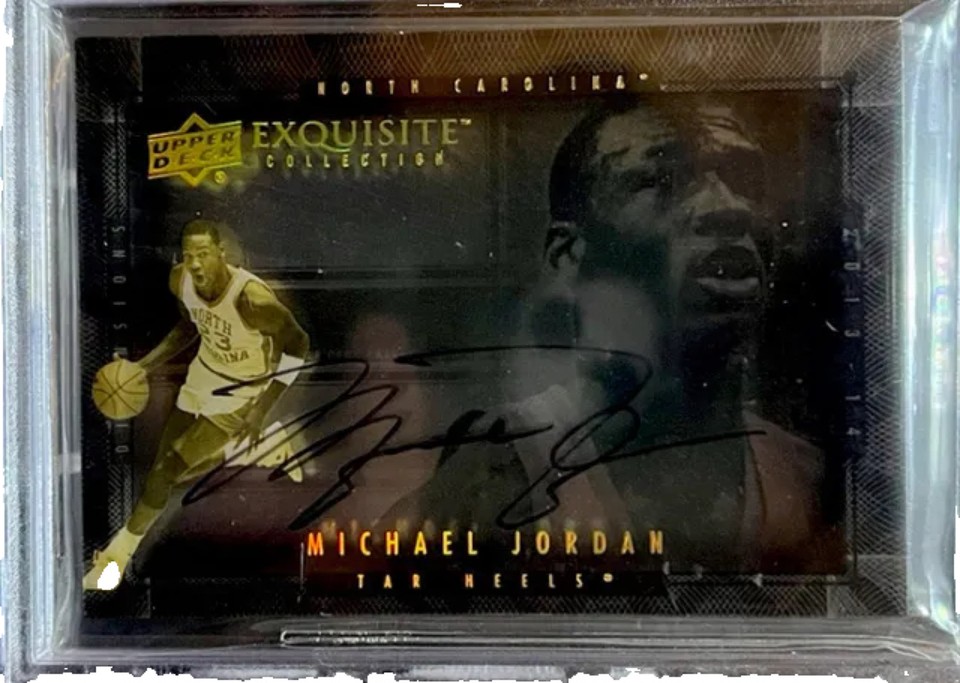2013-14 Exquisite Collection Michael Jordan Dimensions Autograph BGS 8. ...
