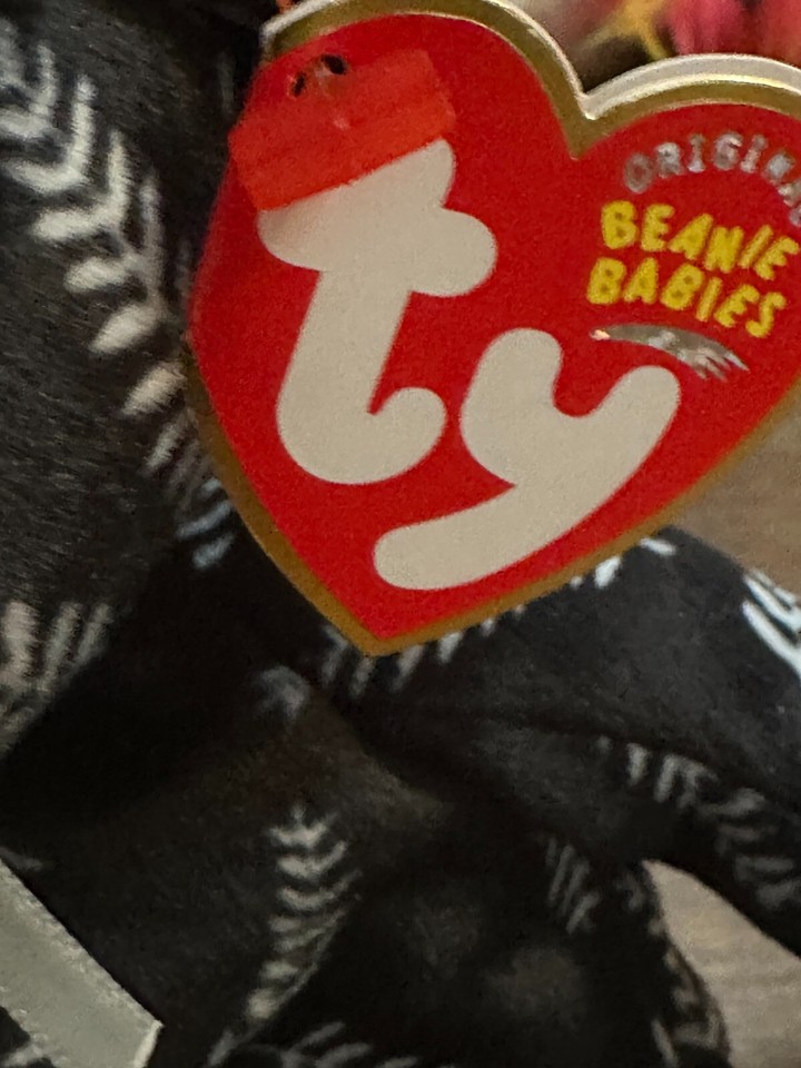 TY BEANIE BEAR SILVER MWMT NEW ZEALAND RETIRED February 7, 2004 ACTUAL ...