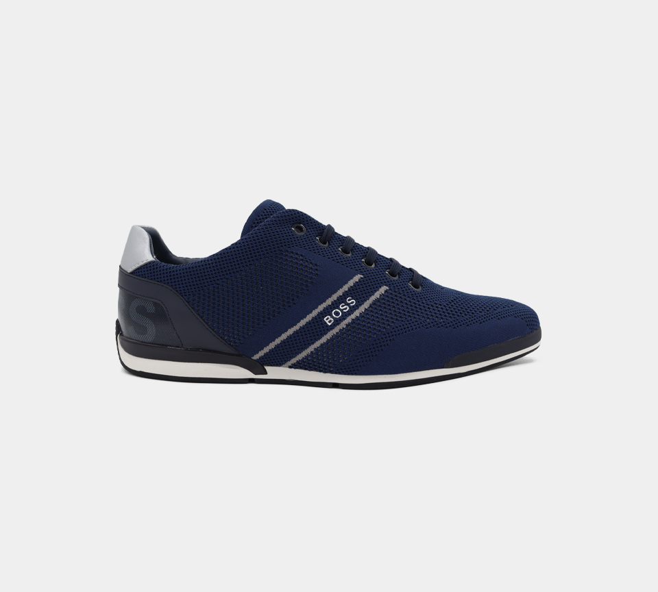 Hugo BOSS Men's Saturn_Lowp_knlg 50432830 401 Trainers Navy UK 5-9 ...
