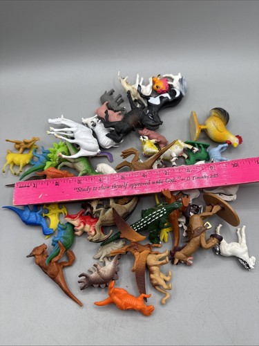 Small Plastic Figures Assorted Mixed Lot of 51 Toys Mini Dinosaurs ...