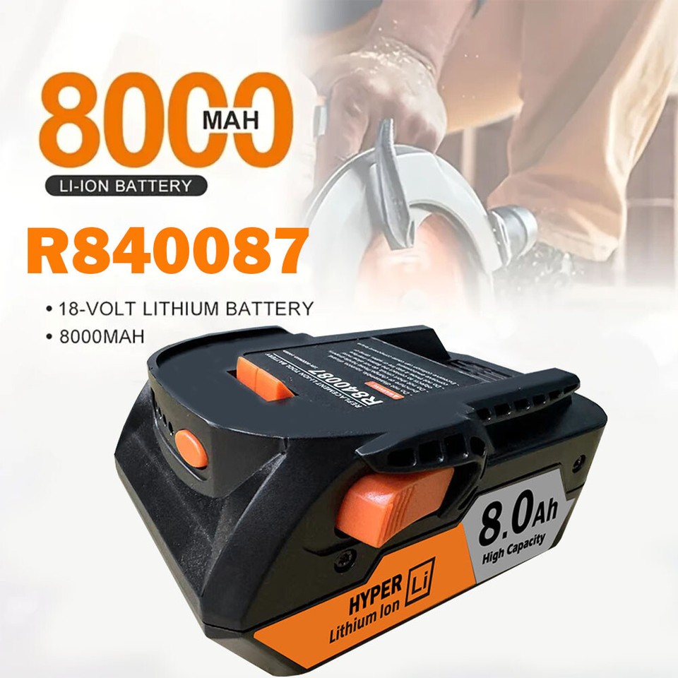 PACK For Ridgid R840087 R840085 8.0Ah Lithium Battery Rigid 18 Volt ...