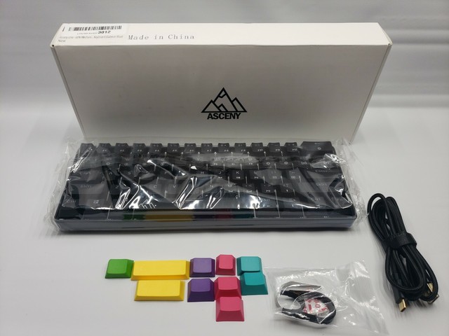 Asceny One 60 Mechanical Keyboard True RGB Light Spill Gateron Blue FPS ...