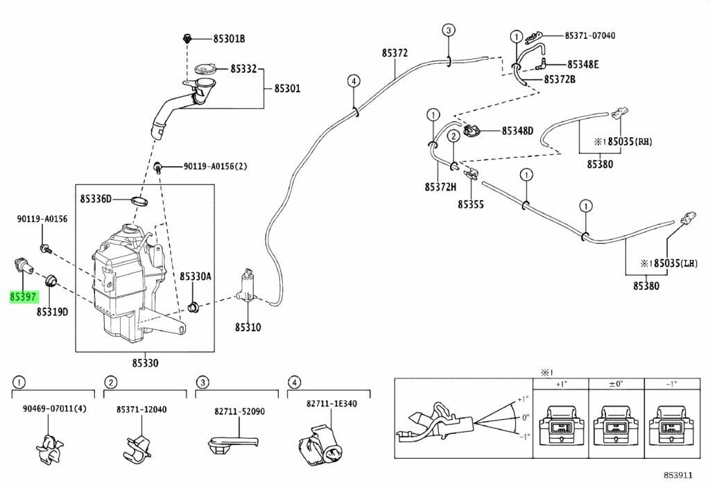 Genuine OEM Washer Fluid Level Sensor for Toyota 85397AA040 for sale ...
