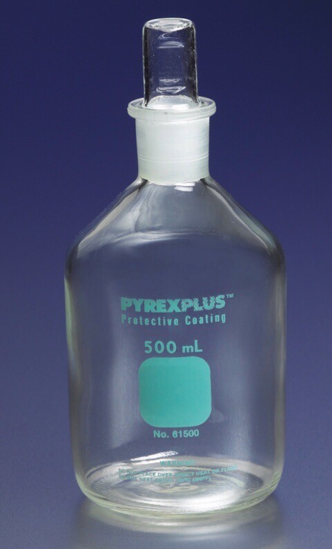 Corning PYREX PLUS Plastic-Coated Glass 250mL Reagent Media Storage ...