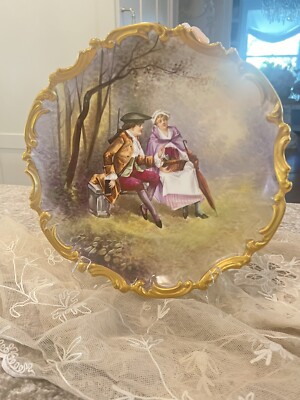 Limoges Plate France French Charger Hand Painted Gold Gilt 13 ...