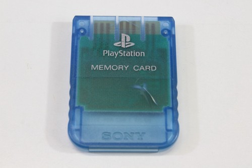 Official SONY OEM PlayStation 1 Memory Card PS1 Clear Blue Crack TESTED ...