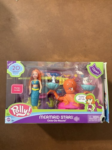 Polly Pocket Mermaid Stars Octo-Go-Round New | eBay