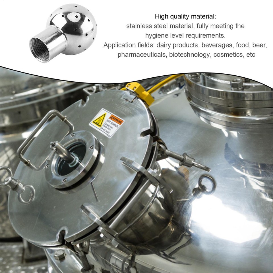 CIP Tank Cleaning Ball Spray Rotary Stainless Steel Fixed Sanitary ...