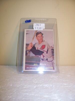1957 Del Rice Milwaukee Braves Catcher Topps Baseball Card #193 | eBay