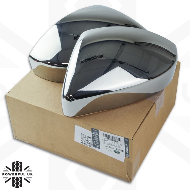 Genuine Wing Mirror Top Covers in Chrome for Range Rover Velar ...