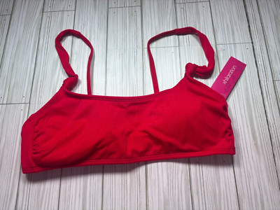 Xhilaration RibbedBright red Swim Top Size L | eBay