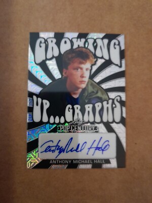 Anthony Michael Hall /5 Black Mojo Autograph Card Leaf Pop Century 2022 ...