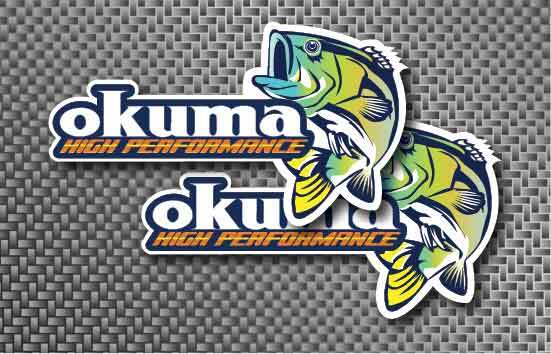 2x Okuma 12" decal sticker Tackle fishing boat Saltwater Truck ...